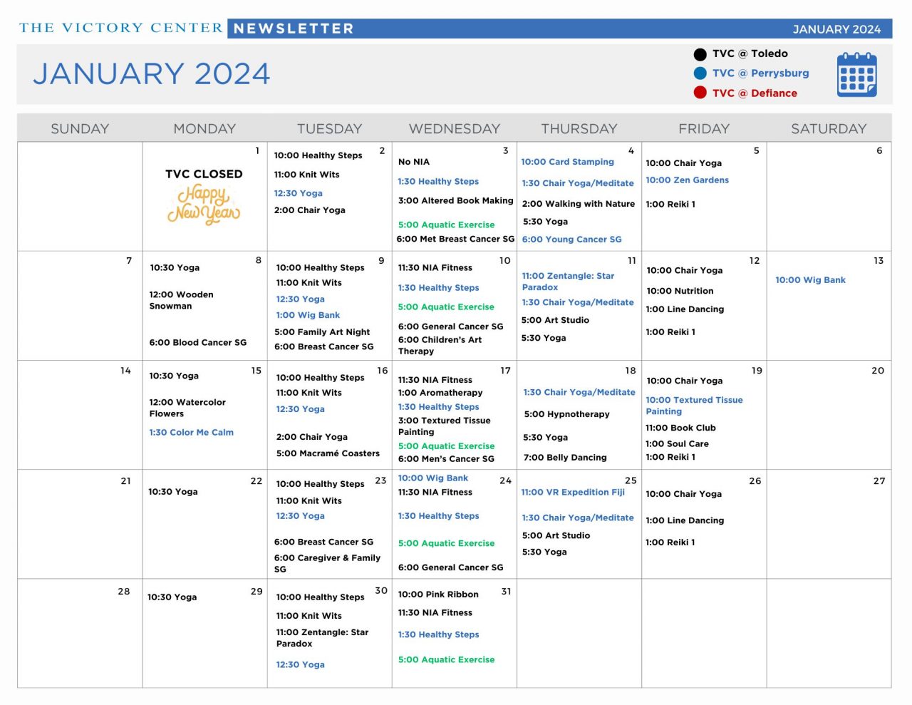 Calendar - The Victory Center